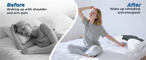 Saheyer Side Sleeper Pillow With Arm Hole Upgraded Memory Foam
