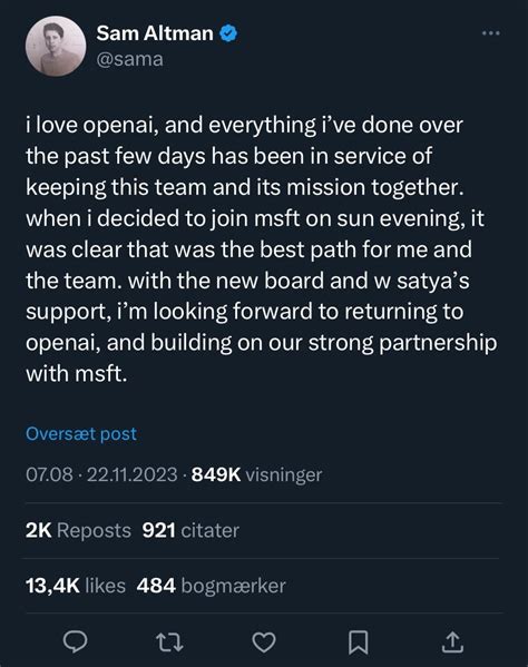 Juan Felipe Simonsen On Linkedin Sam Altman Returns To Openai As Ceo… What A Rollercoaster Of