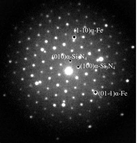 Bright field TEM micrograph showing the hexagonal base of α Si 3 N 4