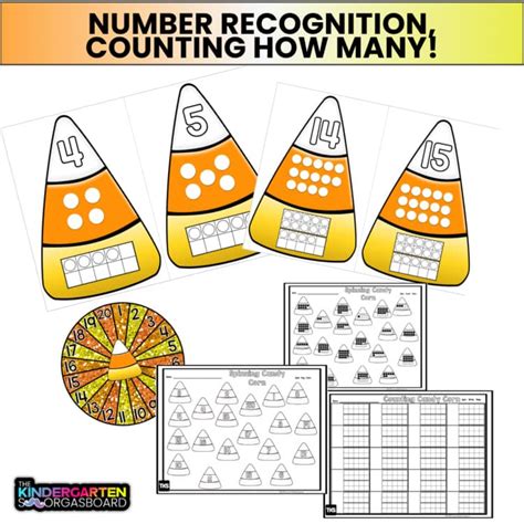 Candy Corn Math Puzzles Numbers And Counting To 20 Activities Tpt
