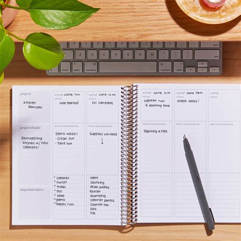 7x9 Project Planning Notebook Erin Condren