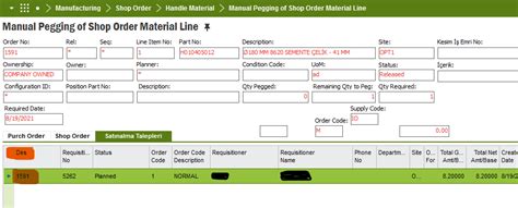 Pegging Purchase Requisition With Shop Order IFS Community