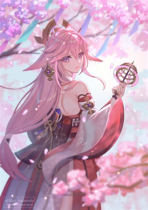 Yae Miko Genshin Impact Drawn By Karanashi Mari Danbooru