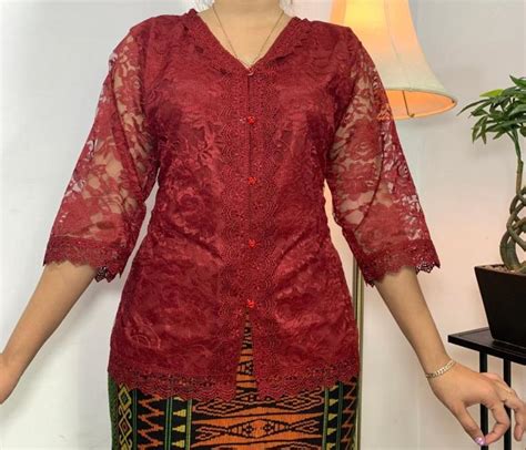 Atasan Renda Model Kancing Lazada Indonesia