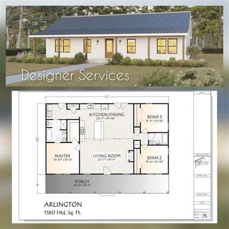 Barndominium Floor Plans 2 Bedroom 2 Bath 1200 Sqft Etsy Artofit