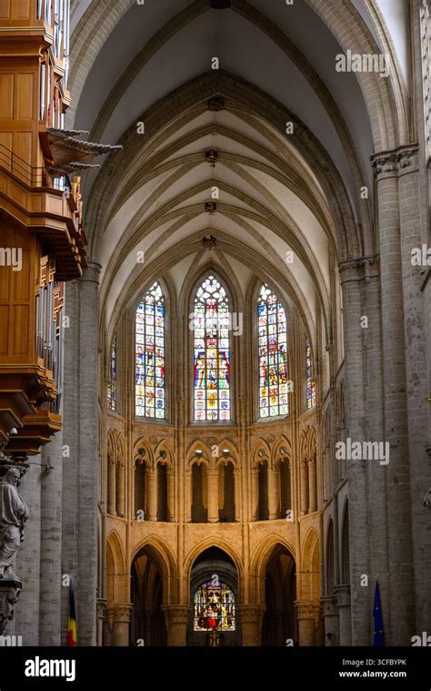 Interior Of The Roman Catholic Cathedral Of St Michael And St Gudula