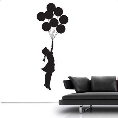 BANKSY STYLE BALLOON GIRL WALL ART STICKER DECALS EBay UK