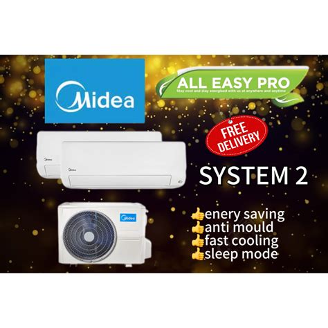 Midea Inverter Air Conditioner All Easy Pro Multi Splitsystem 2 34 9k Btu4 Ticks With