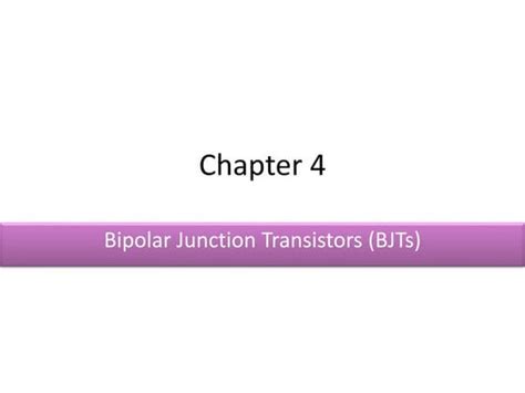 Bipolar Junction Transistor Theory And Working Pdf