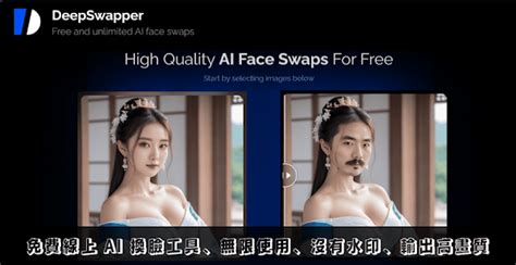 Deepswapper 免費無限制 Ai 照片換臉，快速合成輸出原畫質