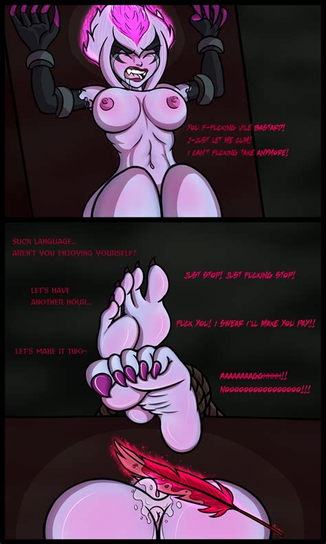 Rule 34 1girls Big Breasts Crying Demon Demon Girl Dialogue Edging Evelynn Female Female Only