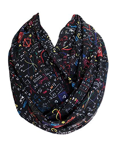 Etwoas Mathematic Education Infinity Scarf Circle Loop Tube Scarf