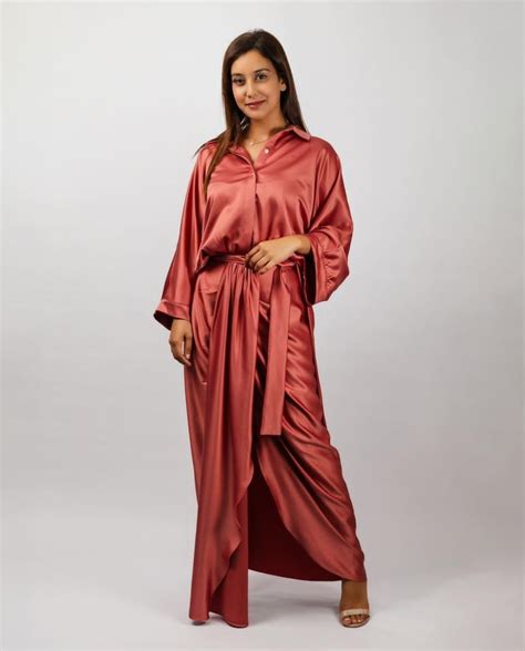 Satin Wrap Dress Surti77