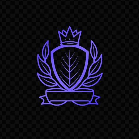 Premium Psd Mint Leaf Crest Logo With Decorative Ribbon And Crown On