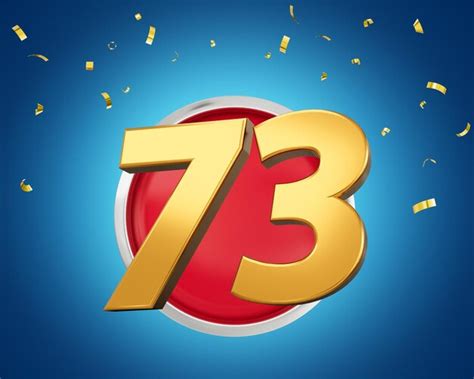 Premium Photo Gold Number Gold Number Seventy Three On Rounded Red