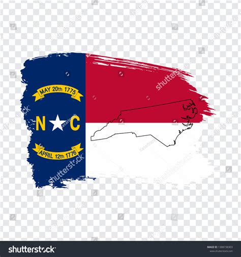 North Carolina Flag In State Outline Over 486 Royalty Free Licensable