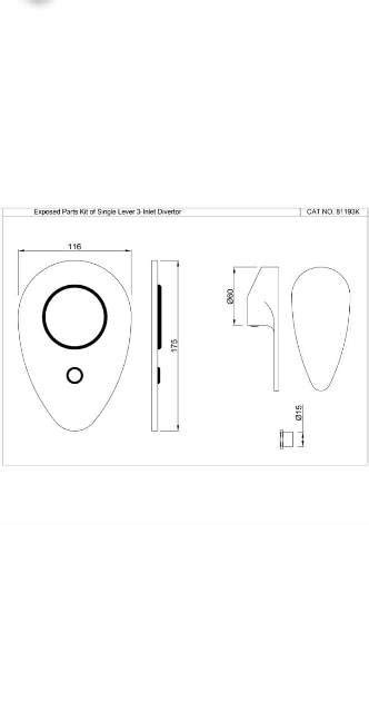 Single Lever 3 Inlet Exposed Parts Kit Model Vgp Gds 81193