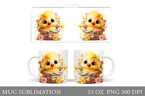 Cute Chick Mug Chick Easter Mug Design Graphic By Shishkovaiv