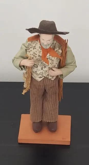ANCIEN SANTON D ART de Provence Habillé Homme au champs Atelier Gasquet