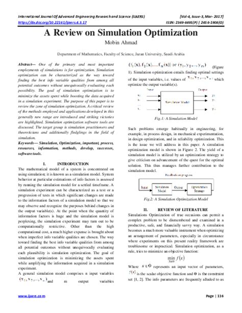 Pdf A Review On Simulation Optimization
