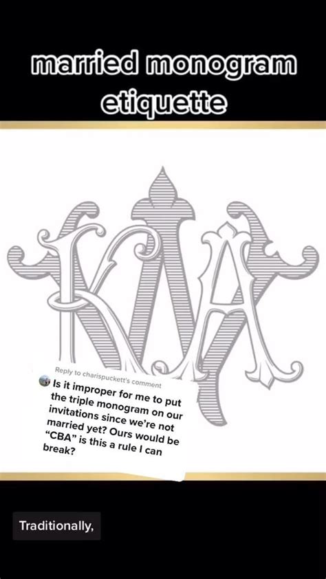 Married Monogram Etiquette