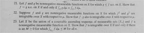21 Let F And G Be Nonnegative Measurable Functions
