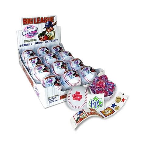 Big League Bubble Gum Baseball Packs 12 Piece Display Sale Bestcandyshop