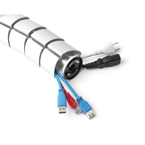 Inline® Kabelkanal Flexibel Vertikal Für Tische 2 Kammern 0 80m Weiß