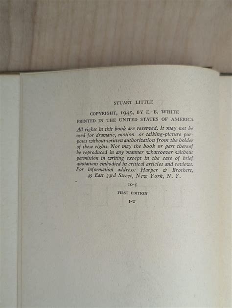 First Edition Stuart Little By Eb White 1945 Etsy