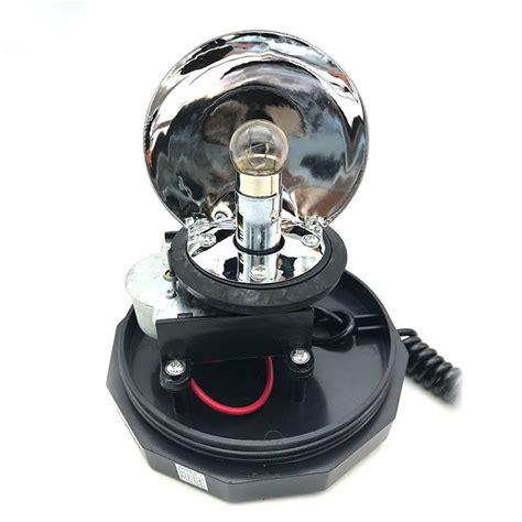12v24v Halogen Rotating Warning Light Magnetic Roof Mount Ip65