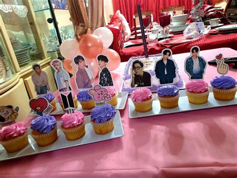 Bts Simple Cupcake Toppers Bts Birthdays Bts Happy Birthday Army