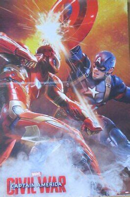 Captain America Civil War Fight Poster Laminated Available 91cm X