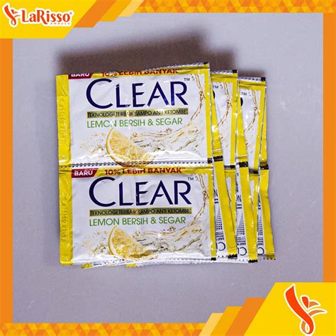 Jual Clear Shampoo Sachet 12x9ml Lemon Segar Extra Shopee Indonesia