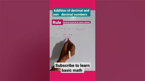 Decimaladditions Math Basicmaths Mathtrick Mathmatters Learnmath