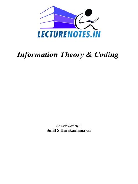 Information Theory Coding By Sunil S Harakannanavar 62cb42 Pdf World Wide Web Internet And Web