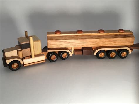 Australian Road Train Tanker Truck And 3 Trailers Custom Wooden Model