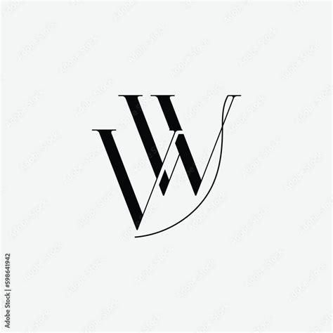 Initial Letter VW Logo Design Creative Modern Symbol Icon Monogram Stock Vector Adobe Stock