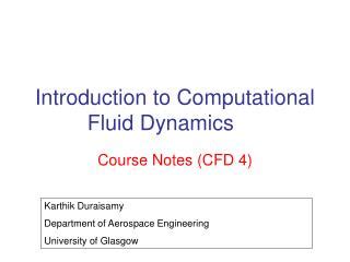 Ppt Lecture Introduction To Cfd Applied Computational Fluid