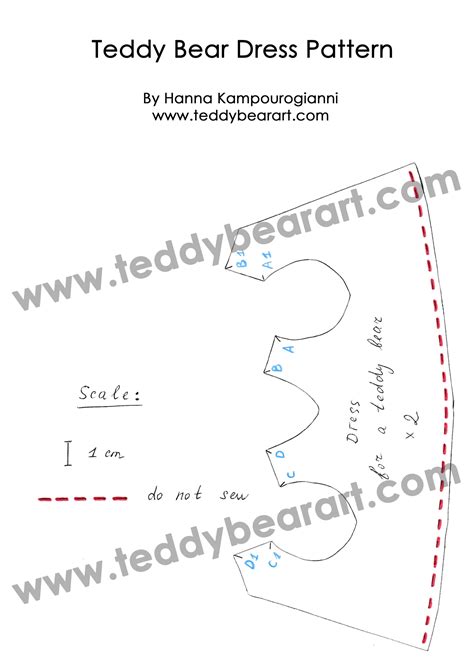 Teddy Bear Clothes Sewing Pattern A Dress Teddy Bear Art