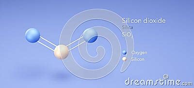 Silicon Dioxide Molecule Molecular Structures Silica 3d Model
