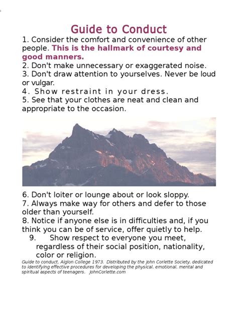 Guide To Conduct Poster Color 21 Font Philosophy Of John Corlette Pdf