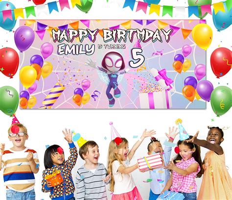 Ghost Spider Backdrop Spidey And His Amazing Friends Birthday Banner