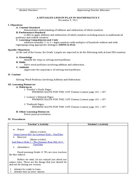 Grade 3 Math Solving Word Problems Involving Addition And Subtraction