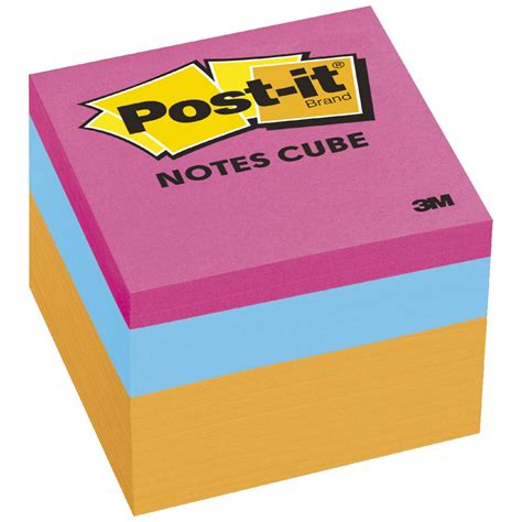 Post It Notes Cube 76 X 76mm Orange Wave Officeworks