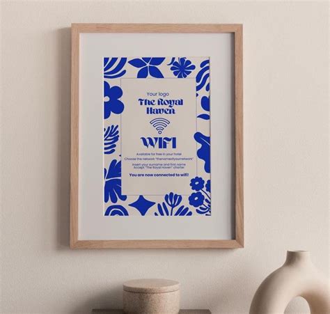 Printable Wifi Password Sign Editable Wifi Sign Template Instant