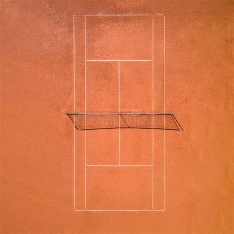 Aerial View Of Red Clay Tennis Court Stock Image Image Of Outdoors