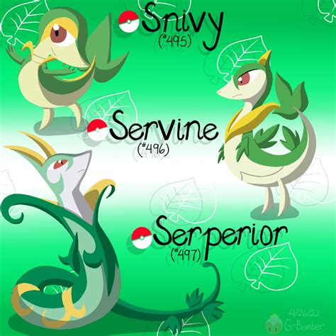 The Snivy Line By G Bomber On Deviantart