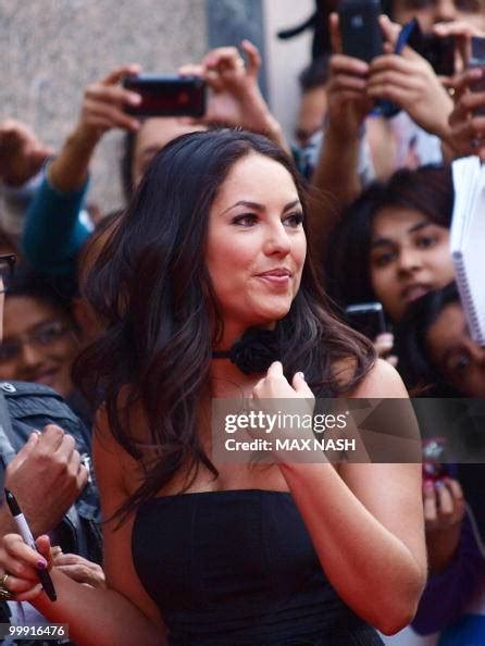 Mexican Actress Barbara Mori Poses As She Arrives At The European