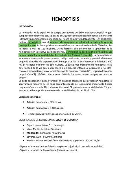 Hemoptisis Gabriel Bravo Udocz
