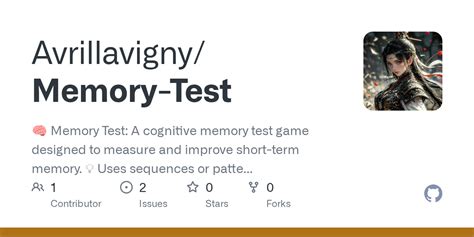 Github Avrillavignymemory Test 🧠 Memory Test A Cognitive Memory